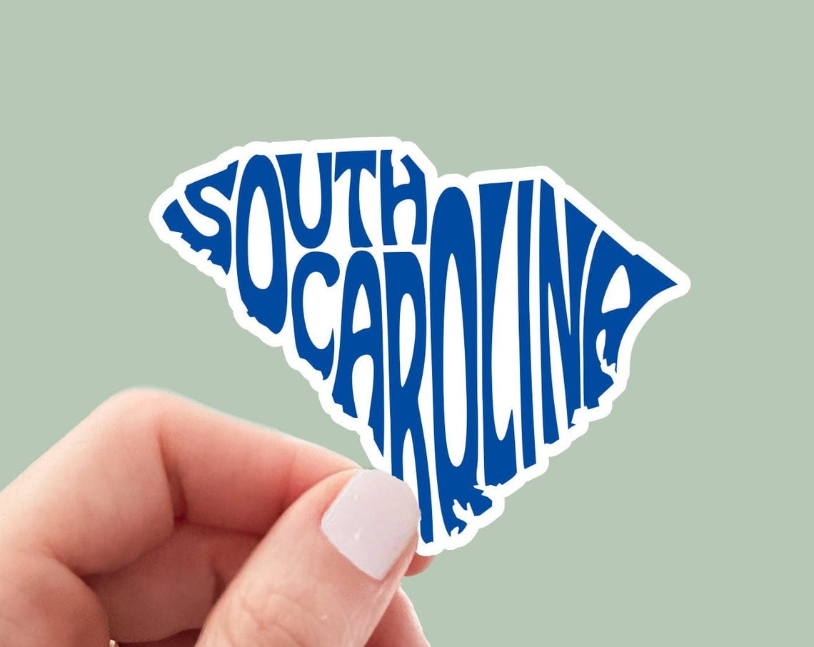 Stickology South Carolina State er, South Carolina Decal, State Laptop ...