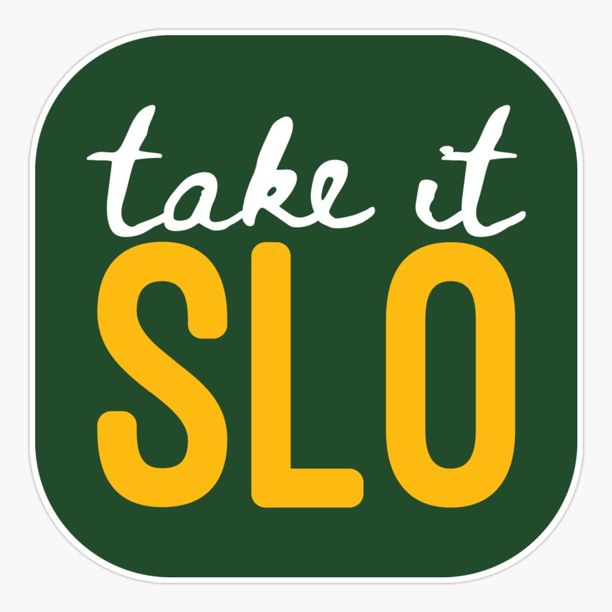 Stickology Take It Slo - Cal Poly Sticker, Phone Decal Water Bottle ...