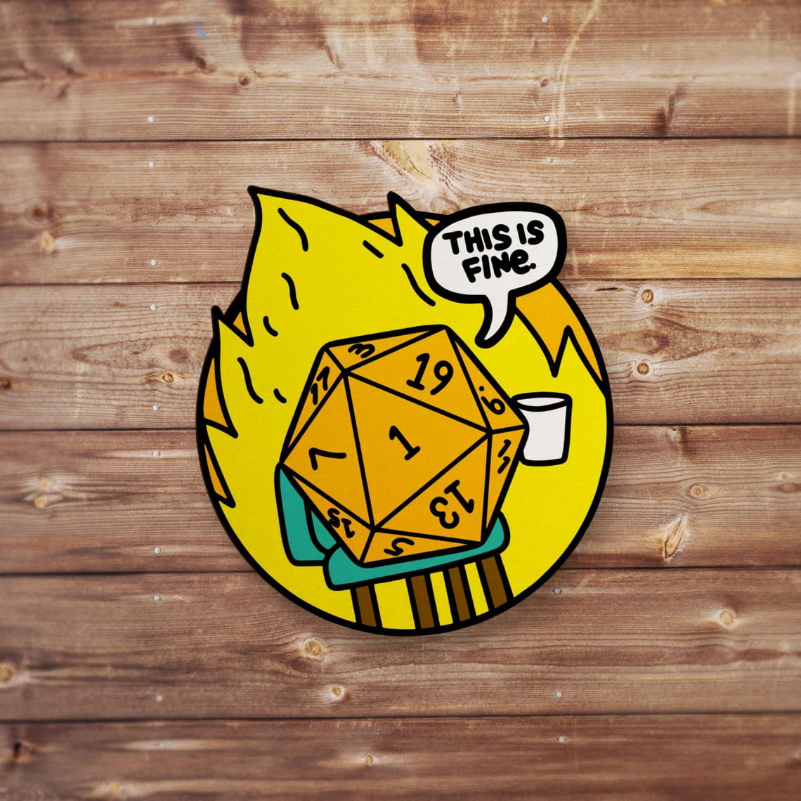 Stickology This is Fine DnD er, Dungeons And Dragons, DND Gift, DM Gift ...