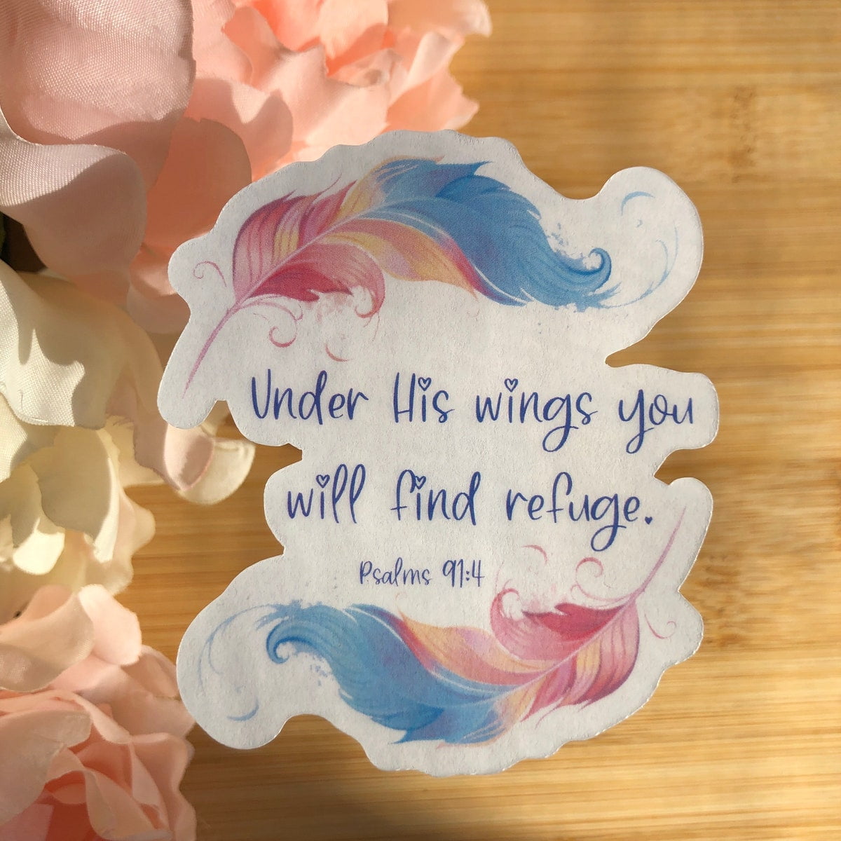 Stickology Under His wings you will find refuge Scripture sticker Psalm ...