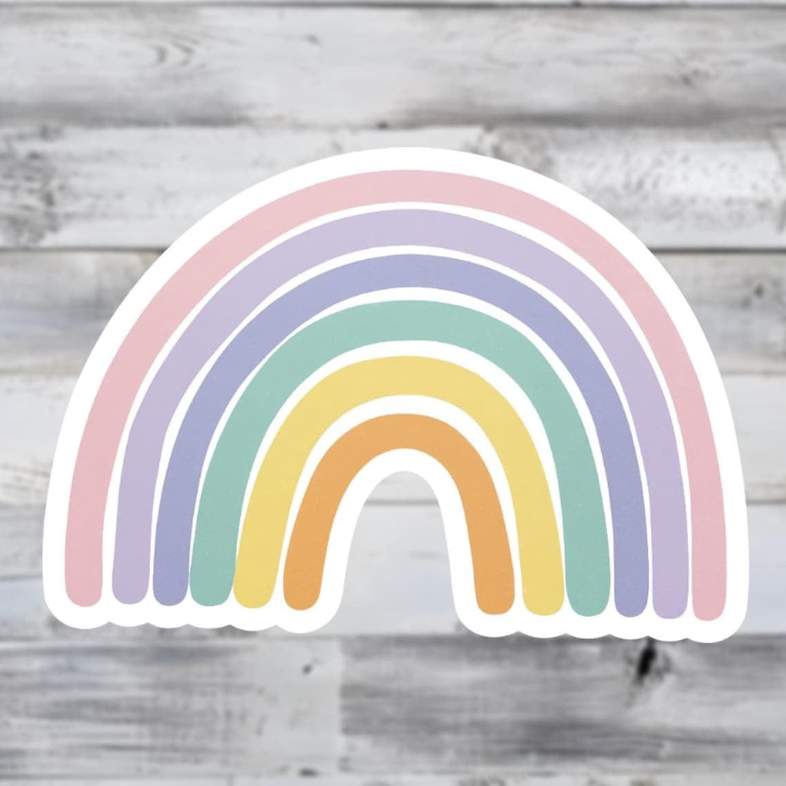 Stickology Vibrant Pastel Rainbow Vinyl er - Colorful Drawn Rainbow ...