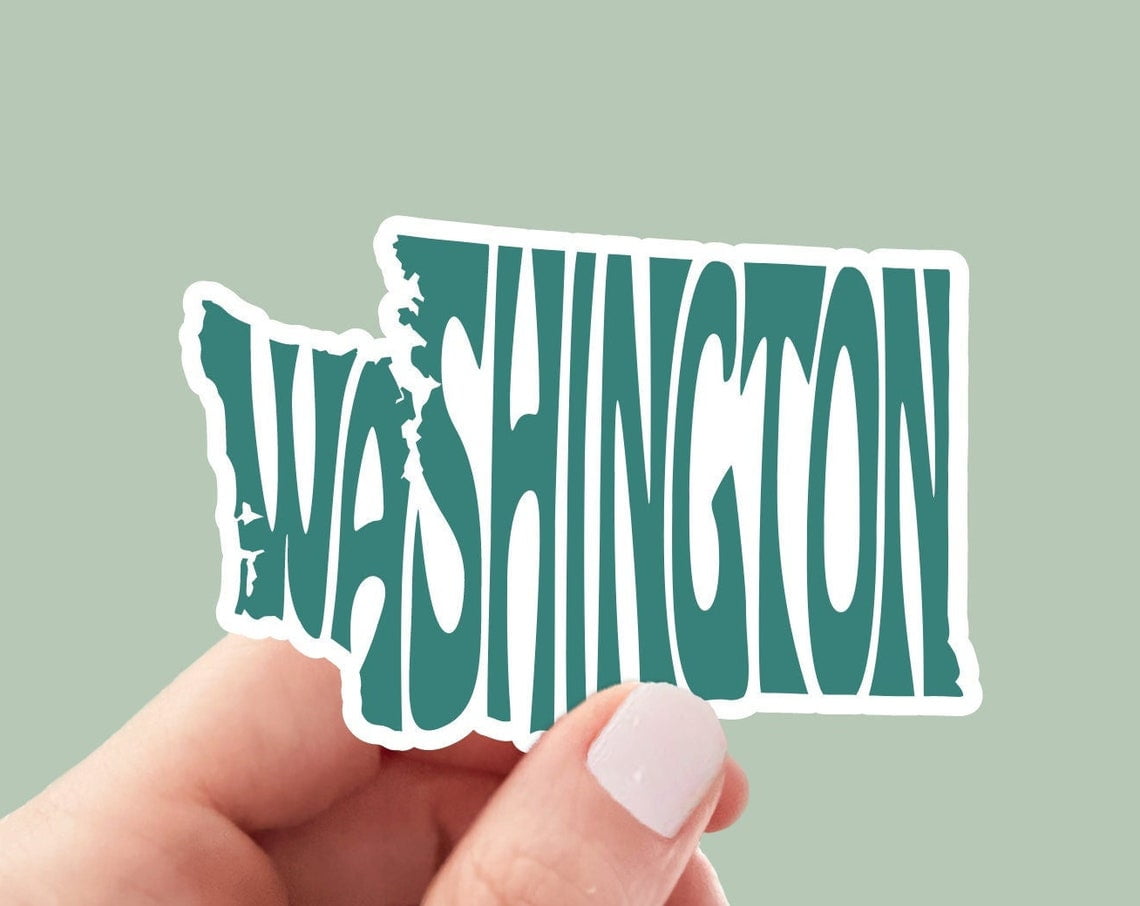 Stickology Washington State er, Washington Decal, State Laptop ers ...