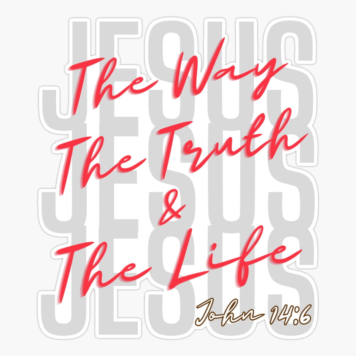 Stickology The Way The Truth And The Life - Christian Bible Verses Gift ...