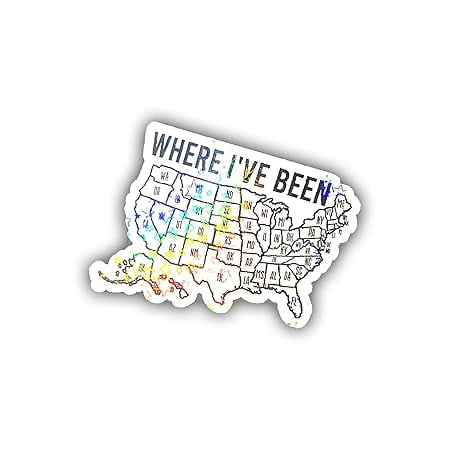 Stickology Where I've Been Holographic Stickers, Travel Journal ...