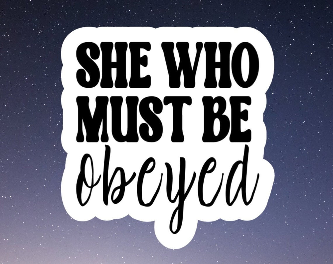 Stickology she who must be obeyed er, women's rights er, feminist er ...
