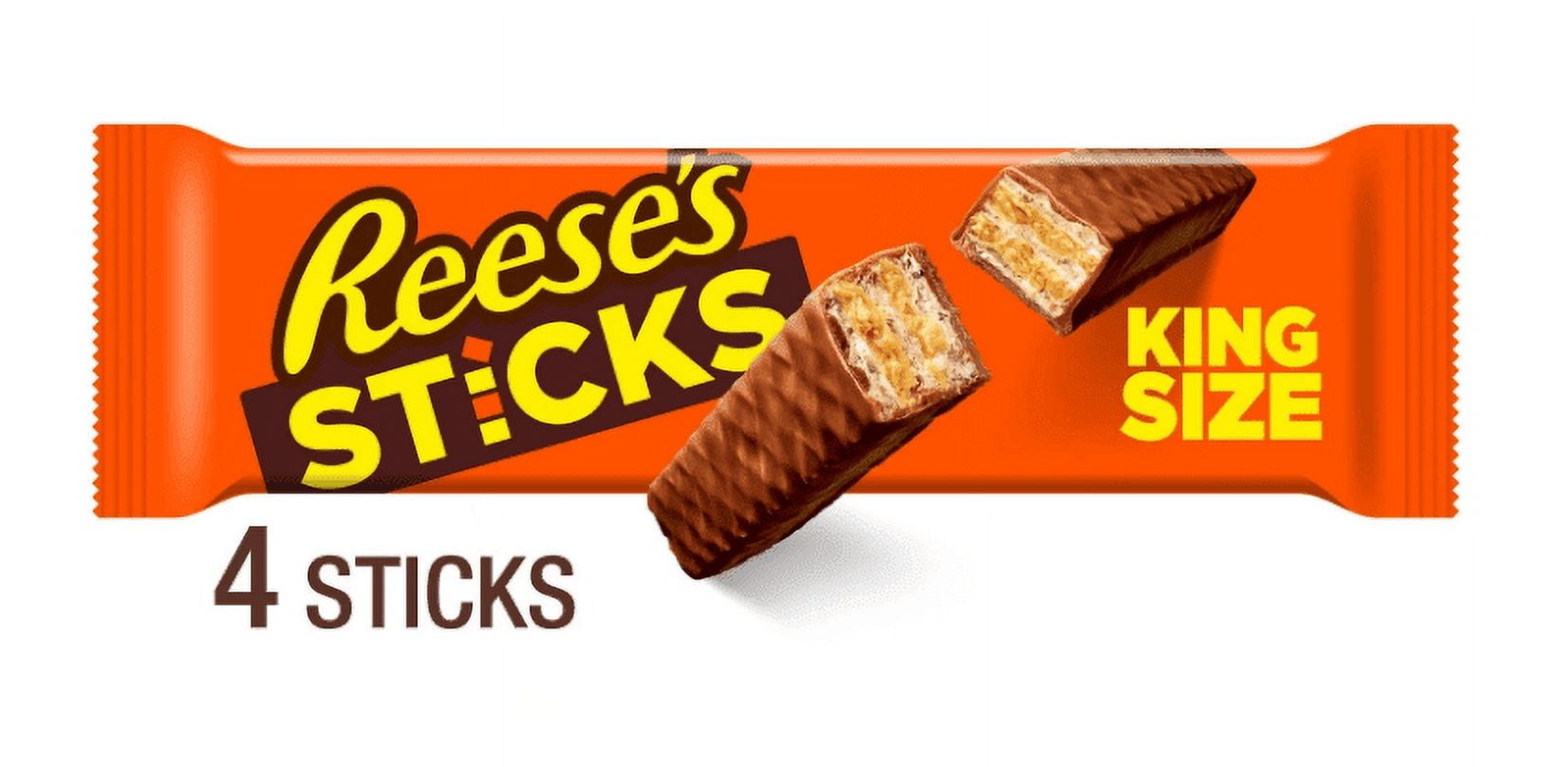 Sticks Milk Chocolate Butter Wafer King Size Candy, Pack 3 oz Reese's ...