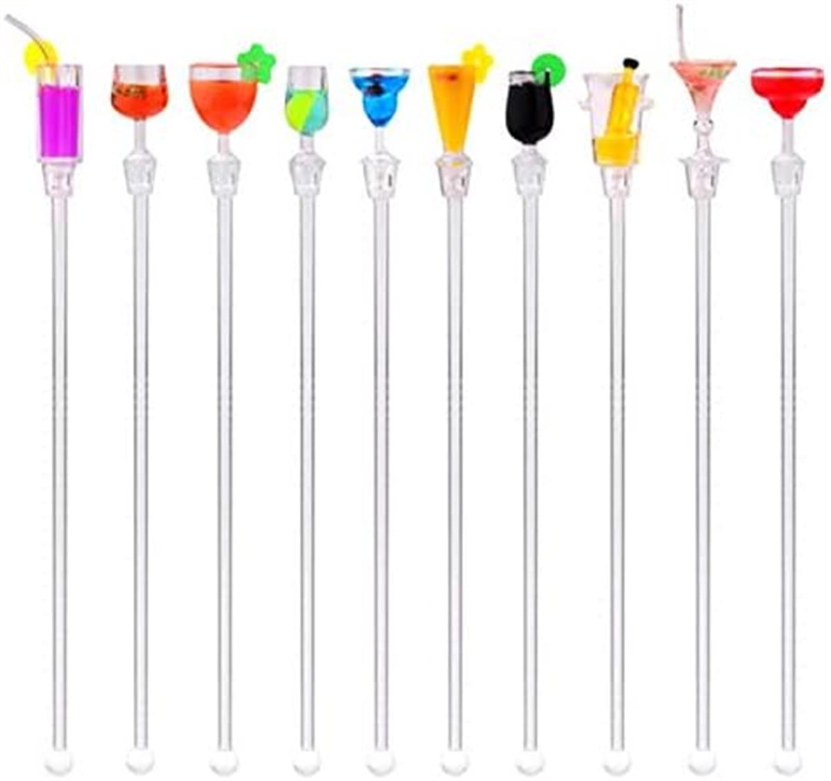 Sticks for Mixing Cocktails 10 Pcs,Drink Swizzle Stick,Acrylic Sticks ...