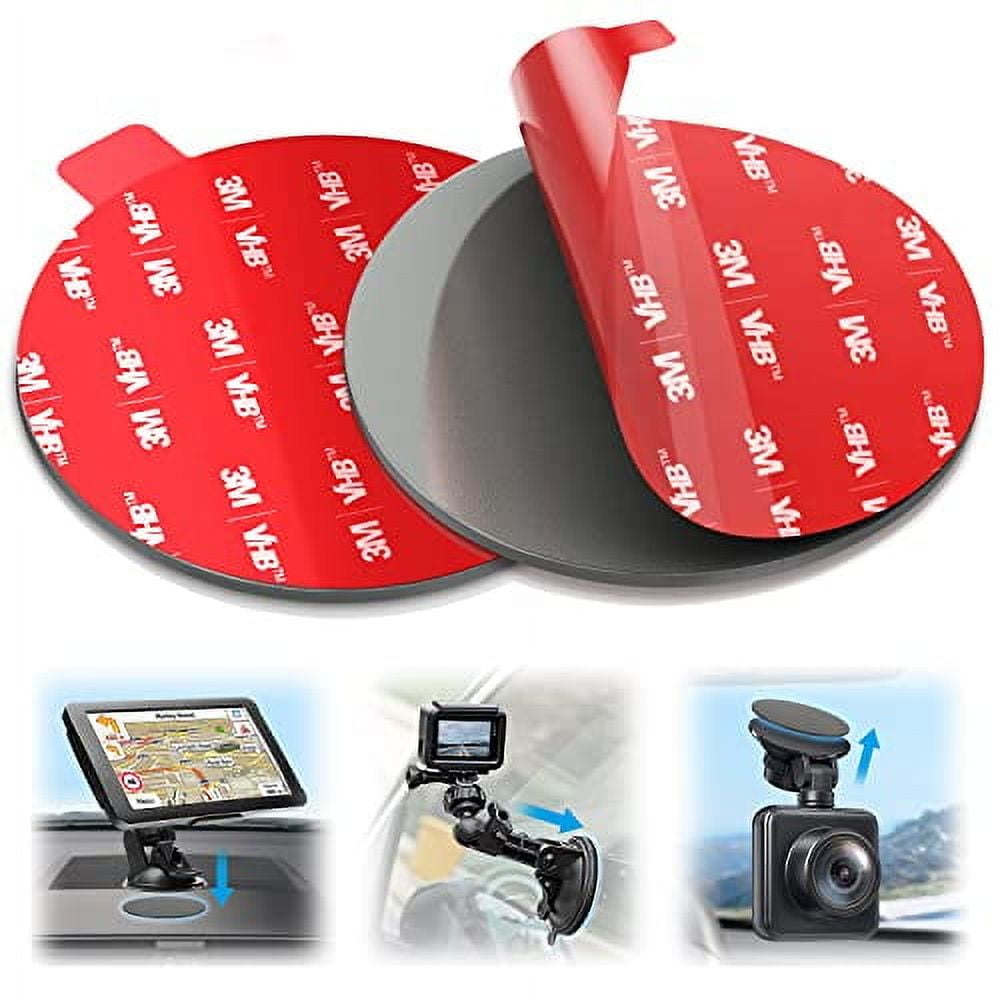 Sticky Adhesive for Dash Cam Suction Cup Mount, 90mm 3M Circle Heat ...