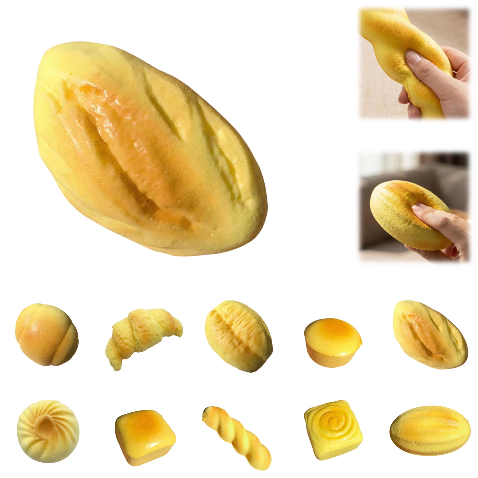 Sticky Bread Slow Rising Squishy, Super Soft Stress Balls Squishy Toys ...