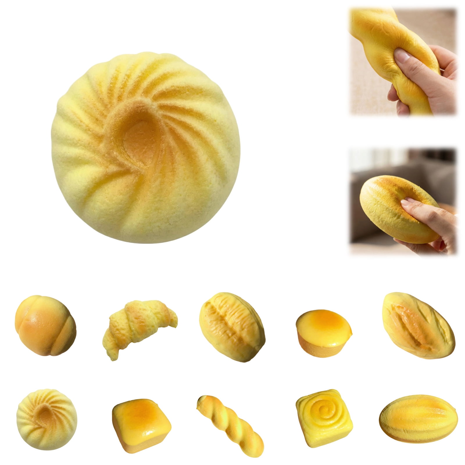 Sticky Bread Slow Rising Squishy, Super Soft Stress Balls Squishy Toys ...