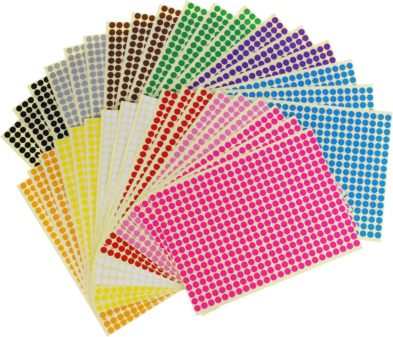 Sticky Color Coding Labels Removable Small Circle Dot Stickers for ...