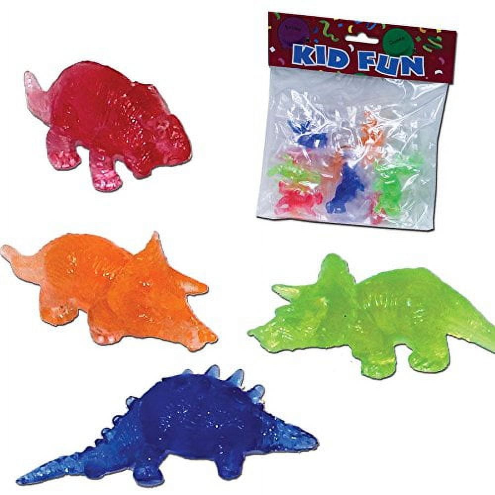 Soft Mini Sticky Dinosaurs - 12 Pack, Stretchy Dino Bag, Party Prizes ...