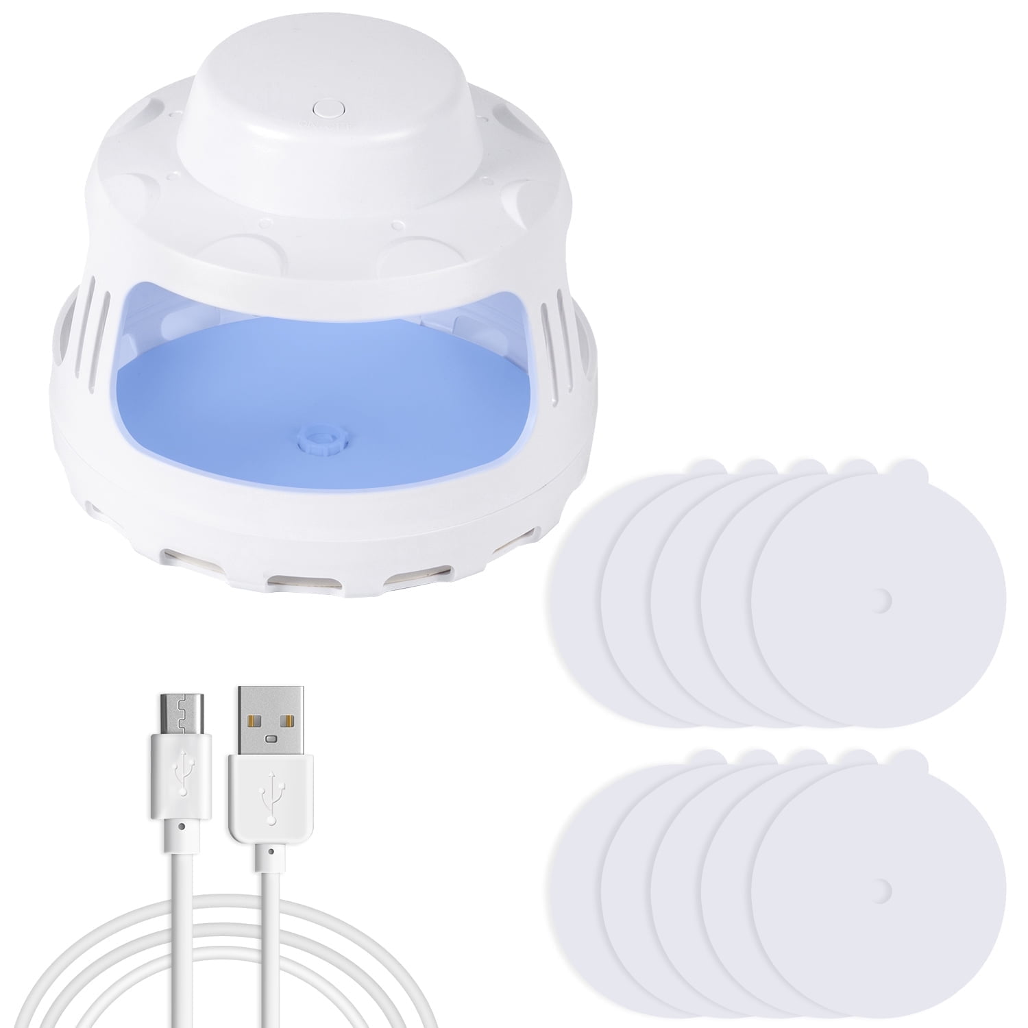 Sticky Dome Flea Bed Bug Trap with 10 Glue Discs. Odorless Cleaner and ...