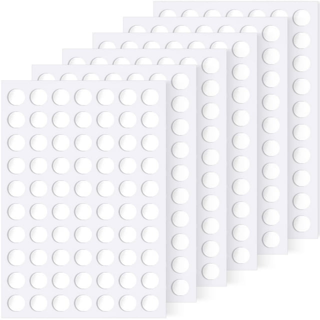 Sticky Dots, 420 6mm/0.24" Adhesive Tack, Double Sided Removable Clear ...
