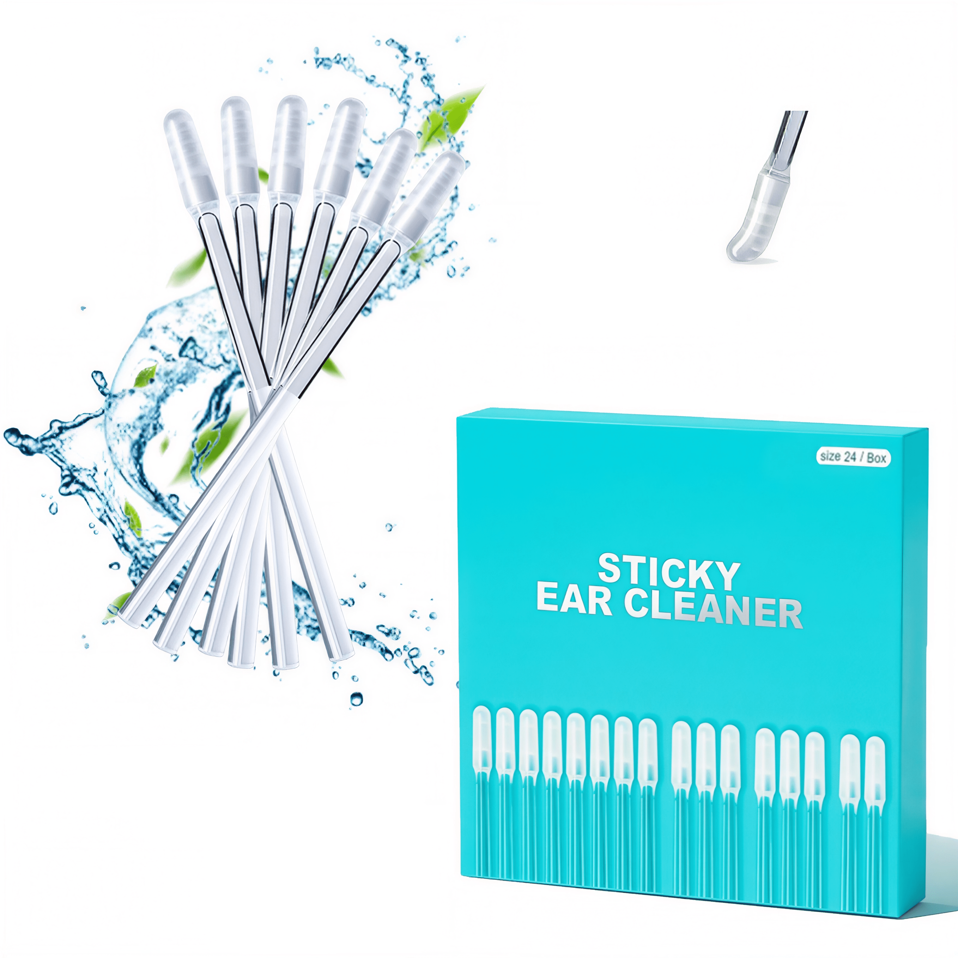 Sticky Ear Cleaning Sticks, Reusable Adhesive Tip Ear Cleaner, Soft ...