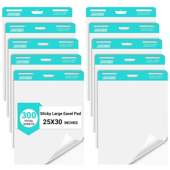 Sticky Easel Pad, 25 in x 30 in,Flip Chart, Chart Paper for Teachers ...