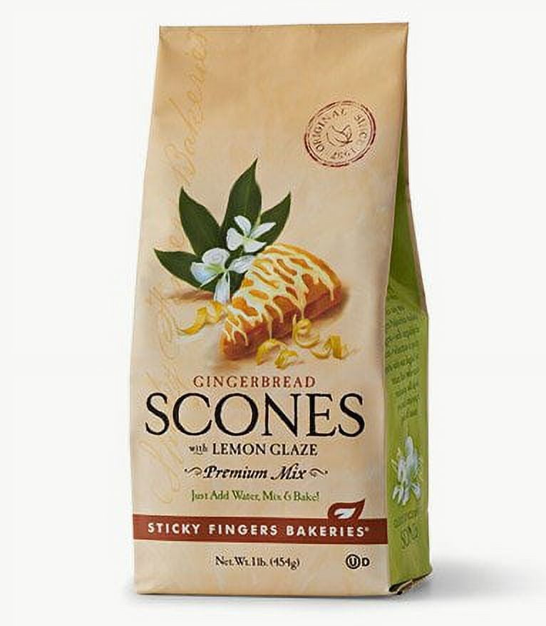 Sticky Fingers Bakeries: Gingerbread Scones With Lemon Glaze, 16 Oz ...