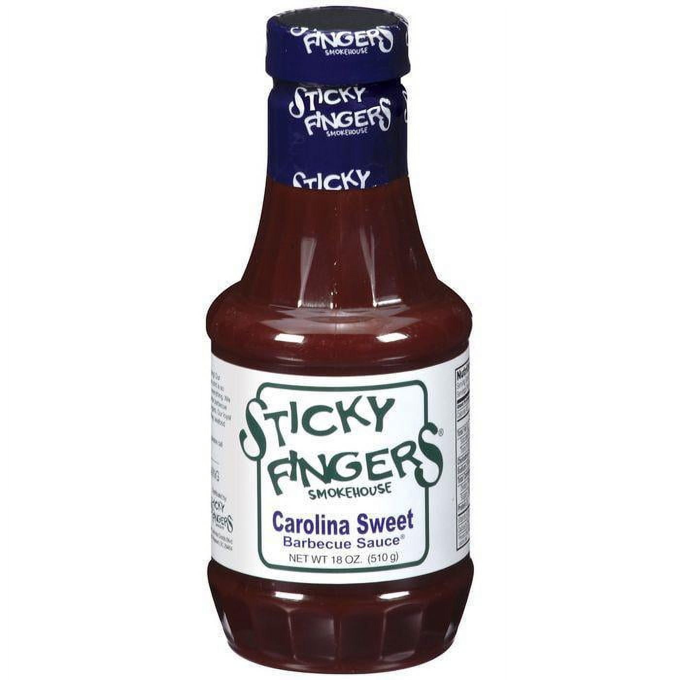 Sticky Fingers Carolina Sweet BBQ Sauce, 18 Oz Plastic, All Natural, No ...