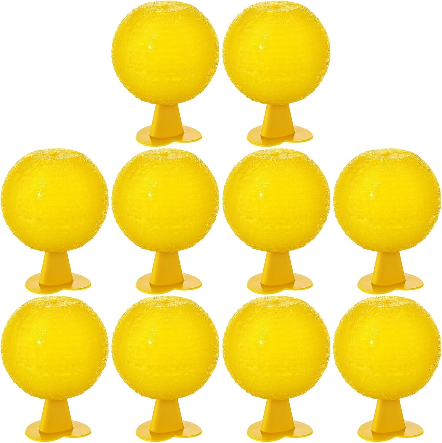 Qualirey 10 Set Sticky Fruit Fly Trap Balls Yellow Sticky Traps For ...