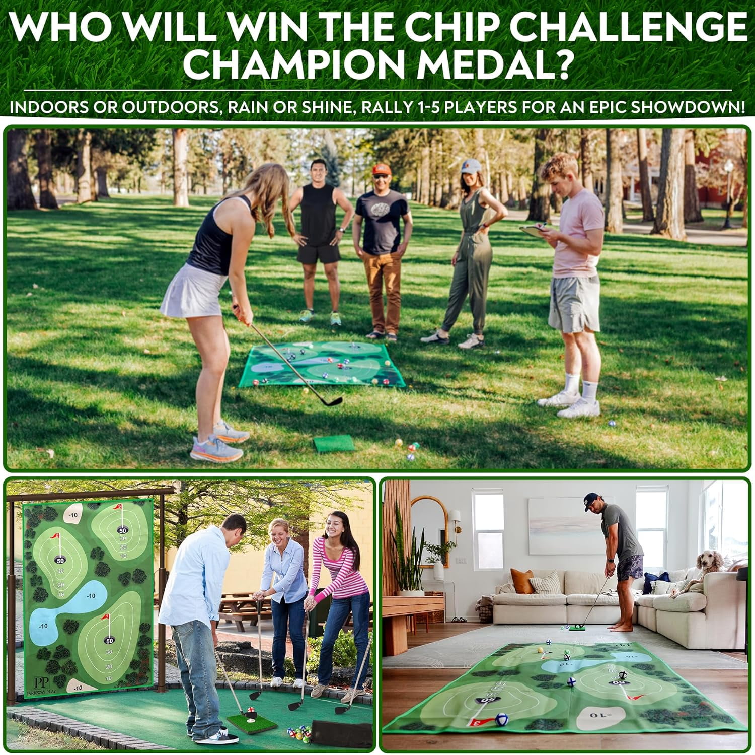 Sticky Golf Chipping Game Set - 6x6 ft Metal Frame Option with ...