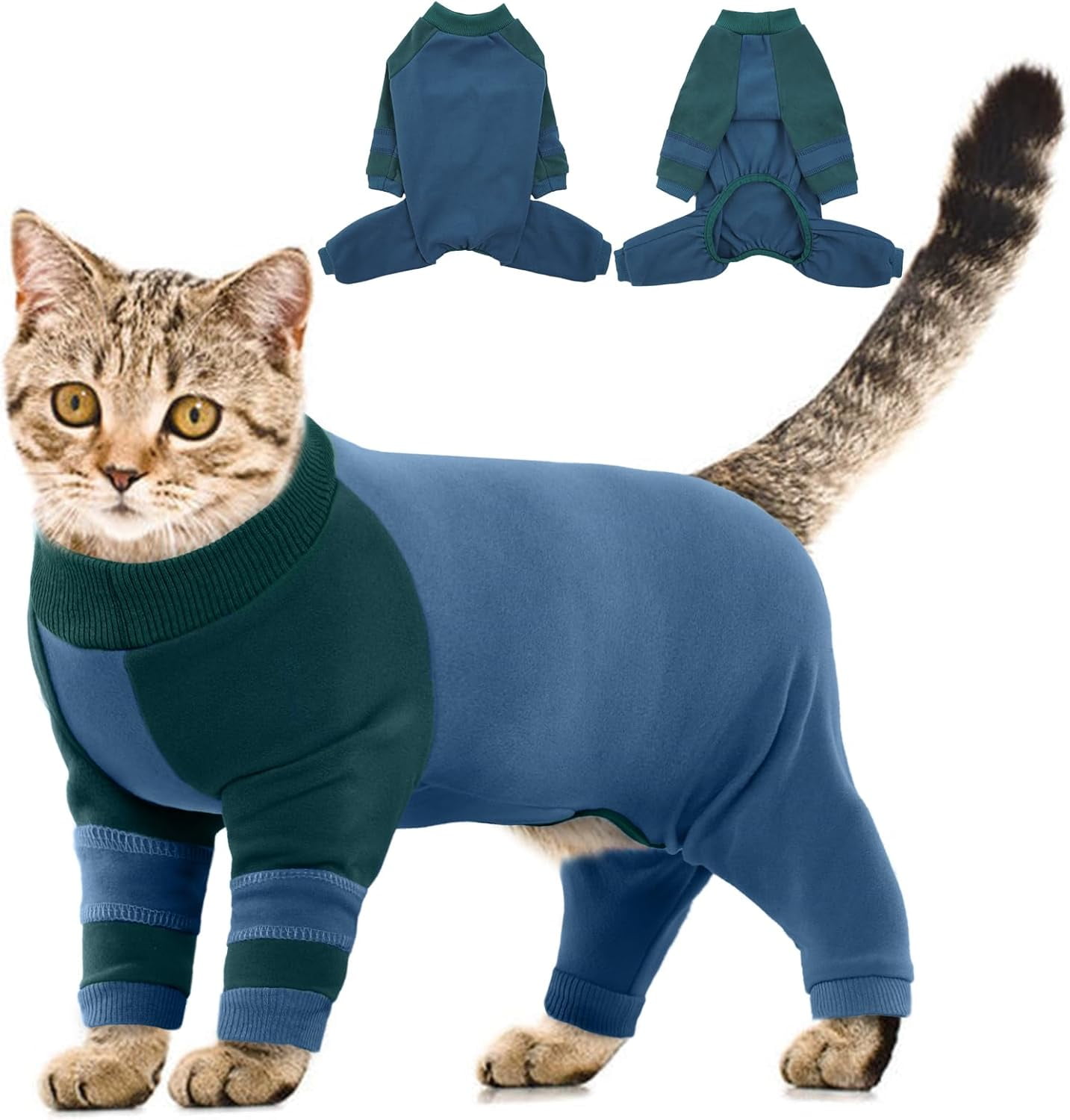Sticky Hair Cat Clothes, Recovery Suit Pajamas for Hairless Cats ...