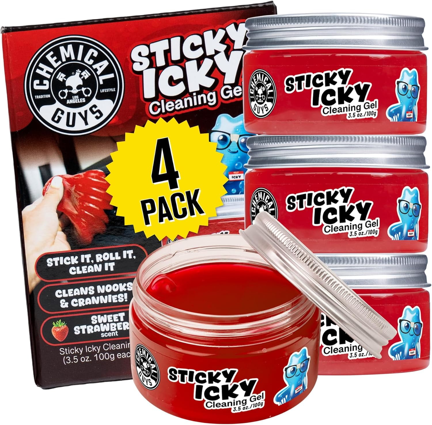 Sticky Icky Car , Sweet S awberry, Interior Car Cleaner, Reusable ...