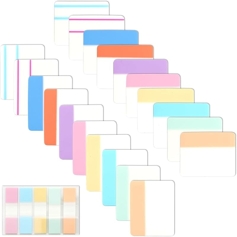 Sticky Index Tabs Book Page - 500Pcs 2 Inch Writable Colored Pages Markers, Repositionable File ...
