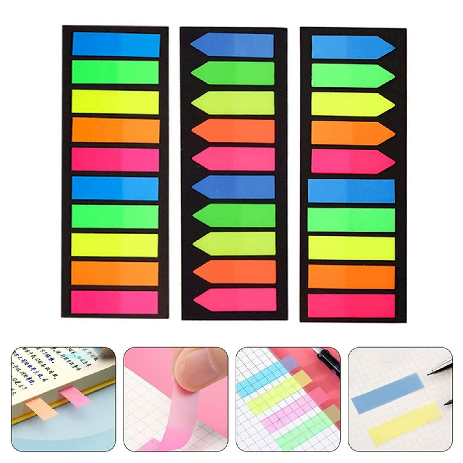 Sticky Index Tabs Marker Set Self Adhesive Colored Flag Tabs for Notebooks, Documents, and Book ...