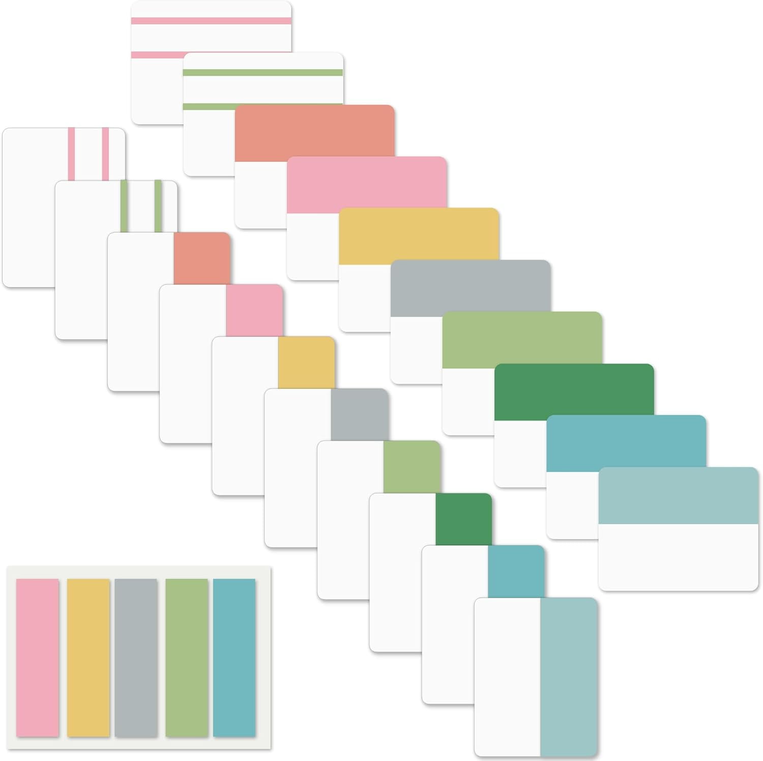 Sticky Index Tabs, Writable and Repositionable File Tabs Flags Colored ...