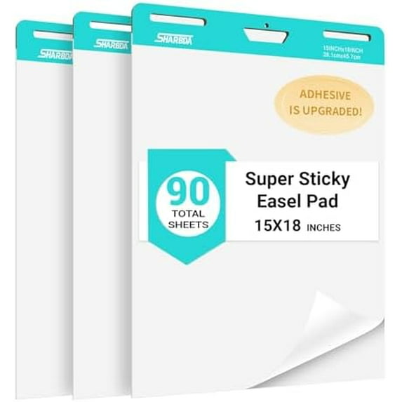 Sticky Mini Easel Pad, 15 x 18 Inches, Self Stick Flip Chart Paper ...