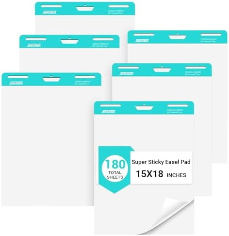 Sticky Mini Easel Pad, 15 x 18 Inches, Self Stick Flip Chart Paper ...