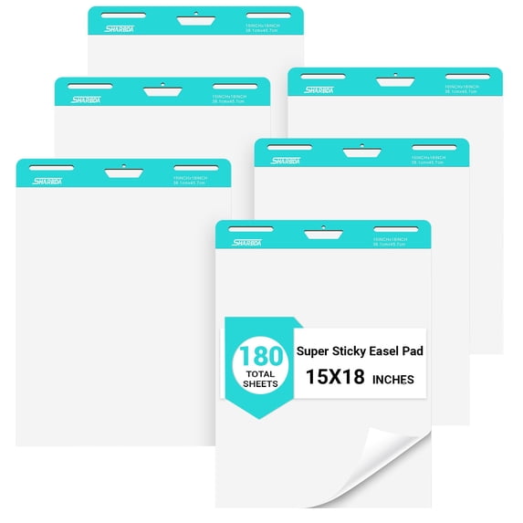 Sticky Mini Easel Pad, 15 x 18 Inches, Self Stick Flip Chart Paper ...