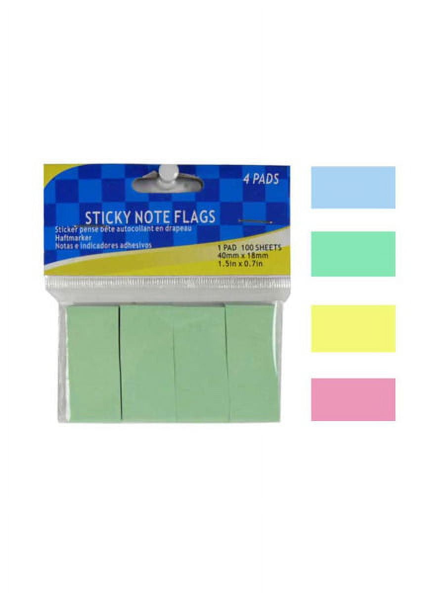 Sticky Note Flags, 4 Pads In One Color, 24 Count - Walmart.com