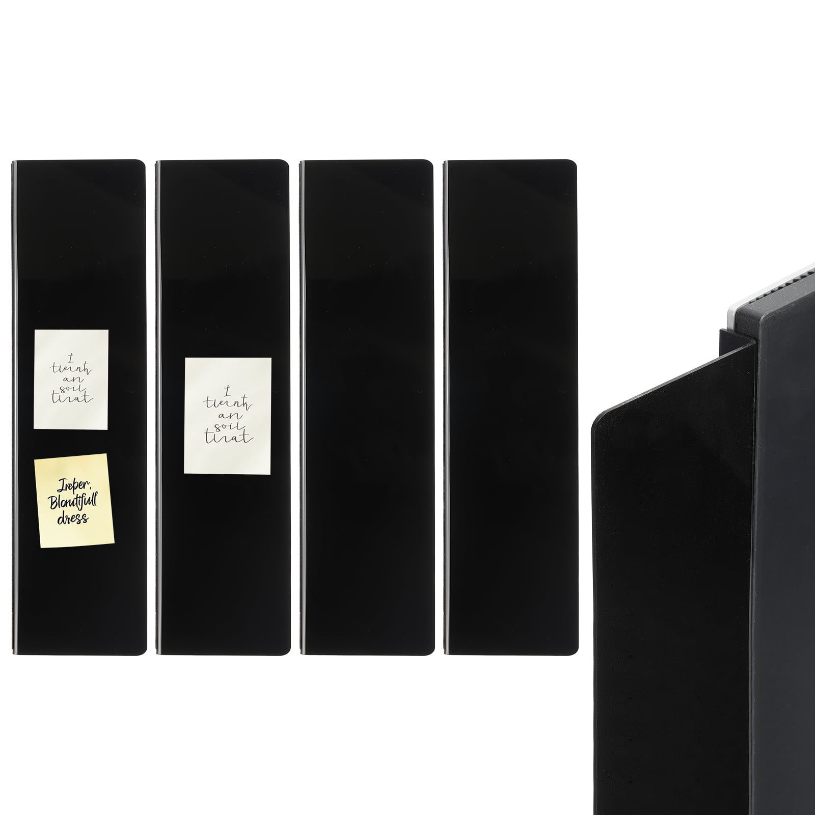 Sticky Note Holder , Black L Shape PP Self-Adhesive Monitor Memo Board ...