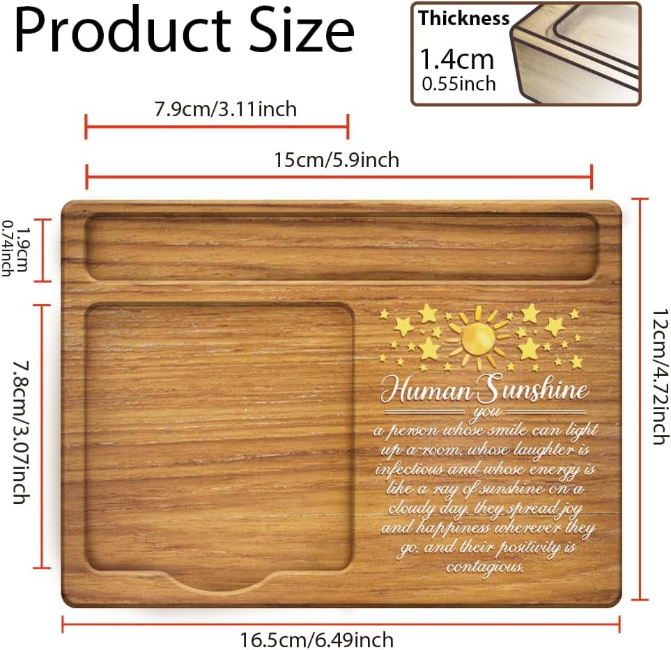 Sticky Note Holder Human Sunshine Wood Memo Holder Colored Sun Stars ...