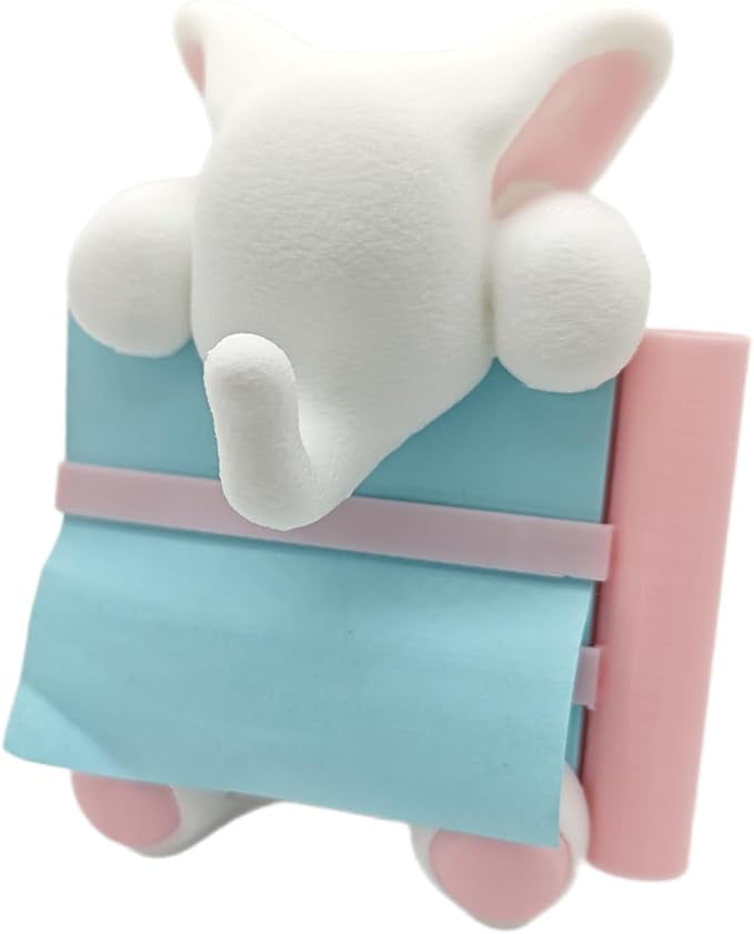 Sticky Note Holder - Pop-up Note Dispenser Cute with Pink Pen Holder ...
