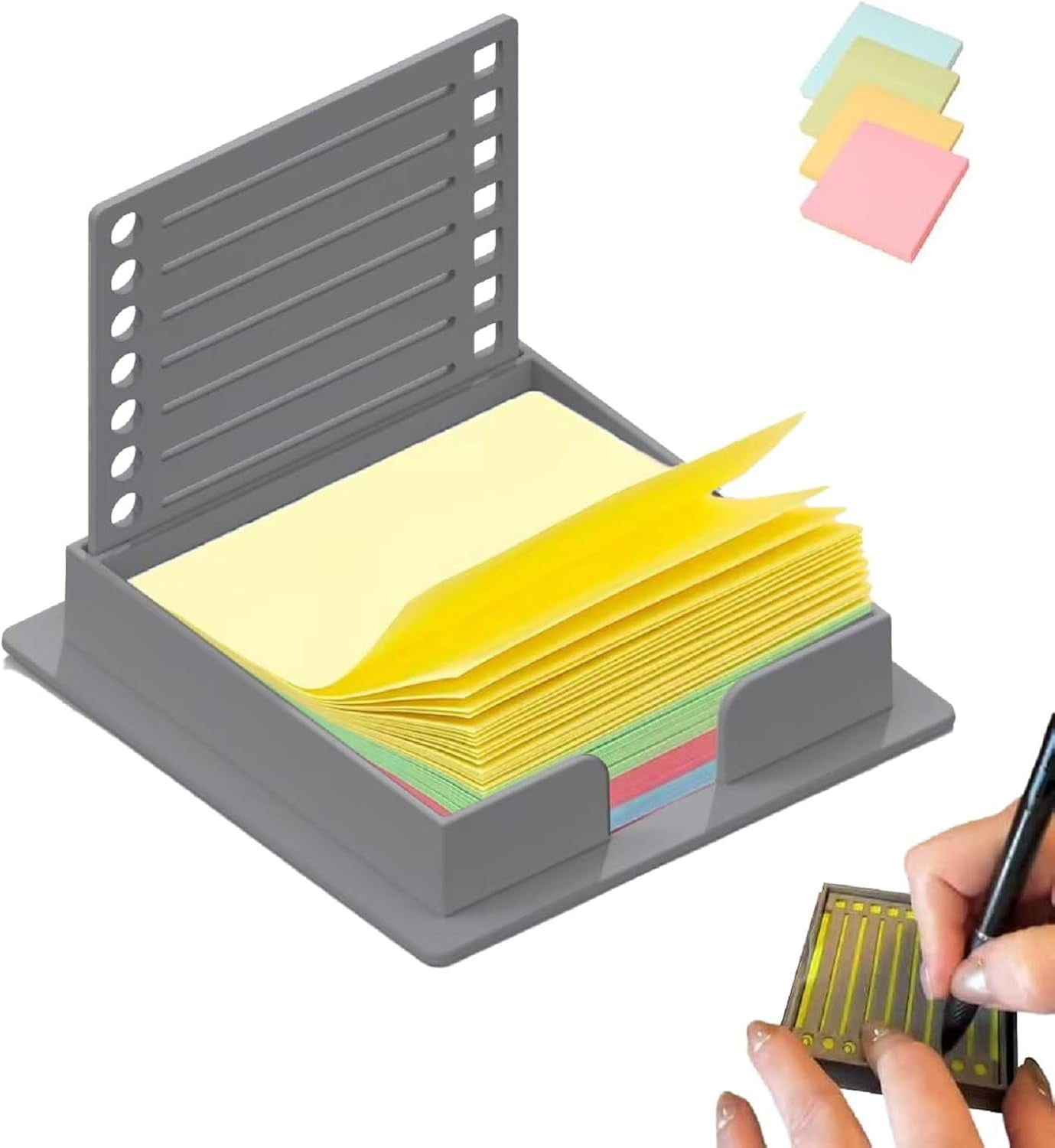 Sticky Note Stencil Template, 3x3 Sticky Note Dispenser with Stencil ...