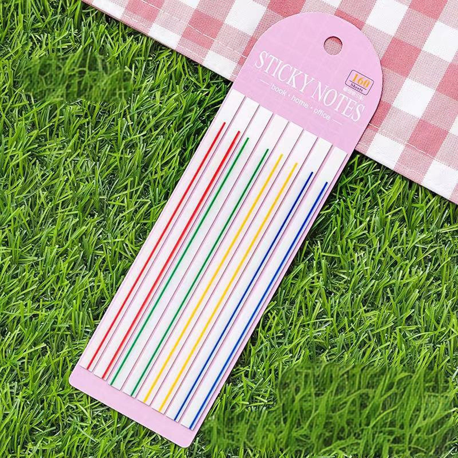 Sticky Note Tabs | Extra Fine Horizontal Strip Markers | Fluorescent ...