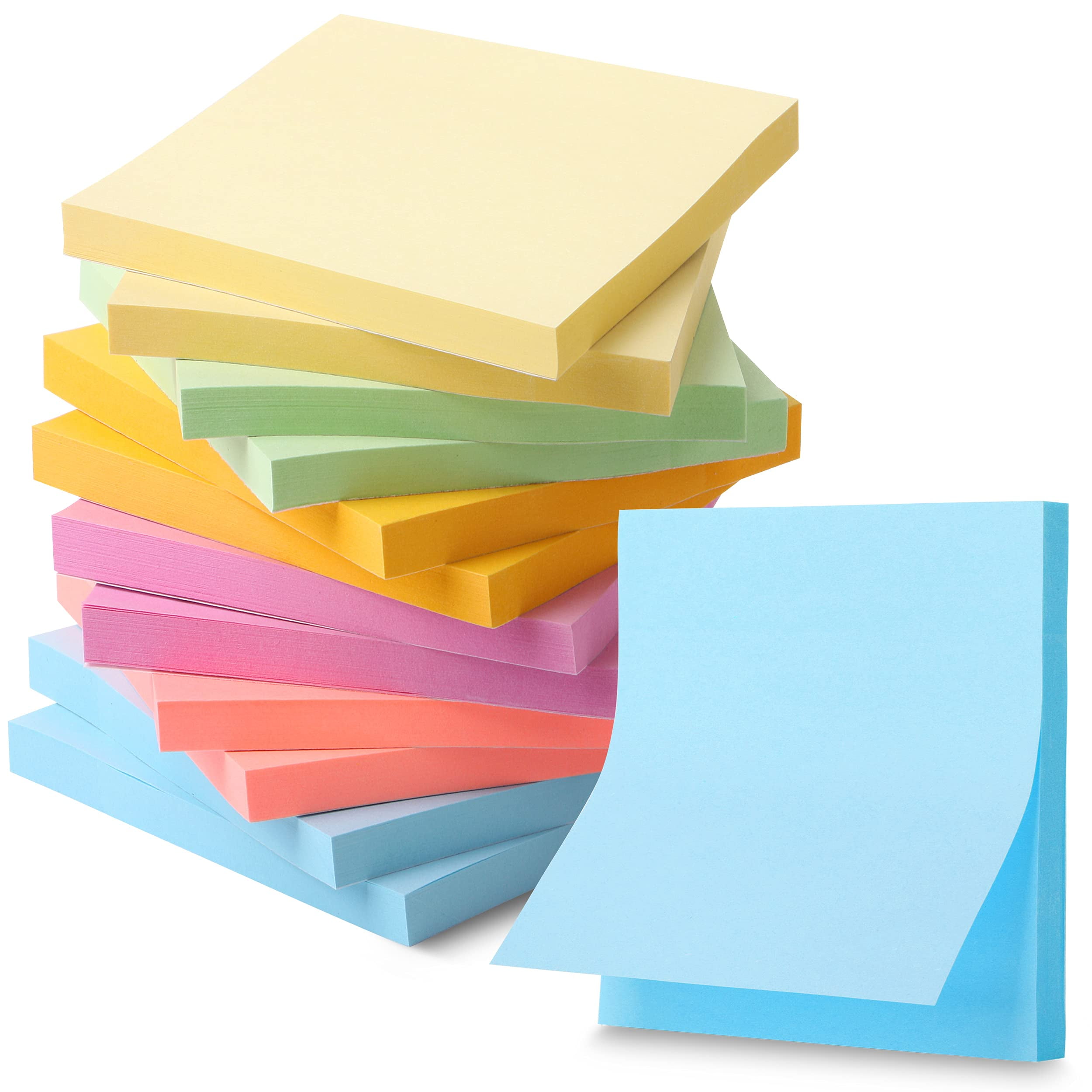 Sticky Notes, 12 Pads, 3"x3", Vintage Colors, Sticky Notes 3x3, Sticky ...