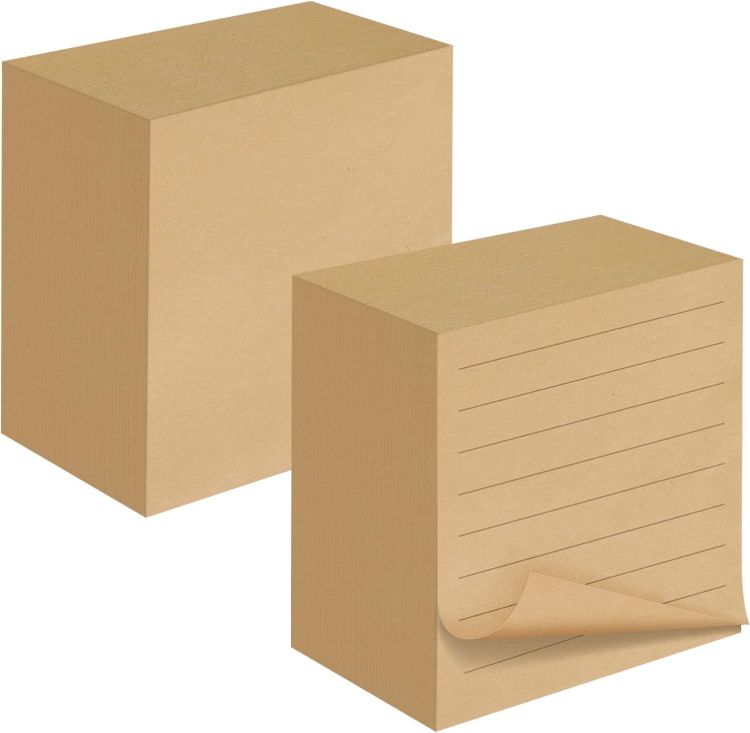 Sticky Notes, 2 Pack Adhesive Self-Stick Notes 3 x 3Inches, Kraft Paper ...