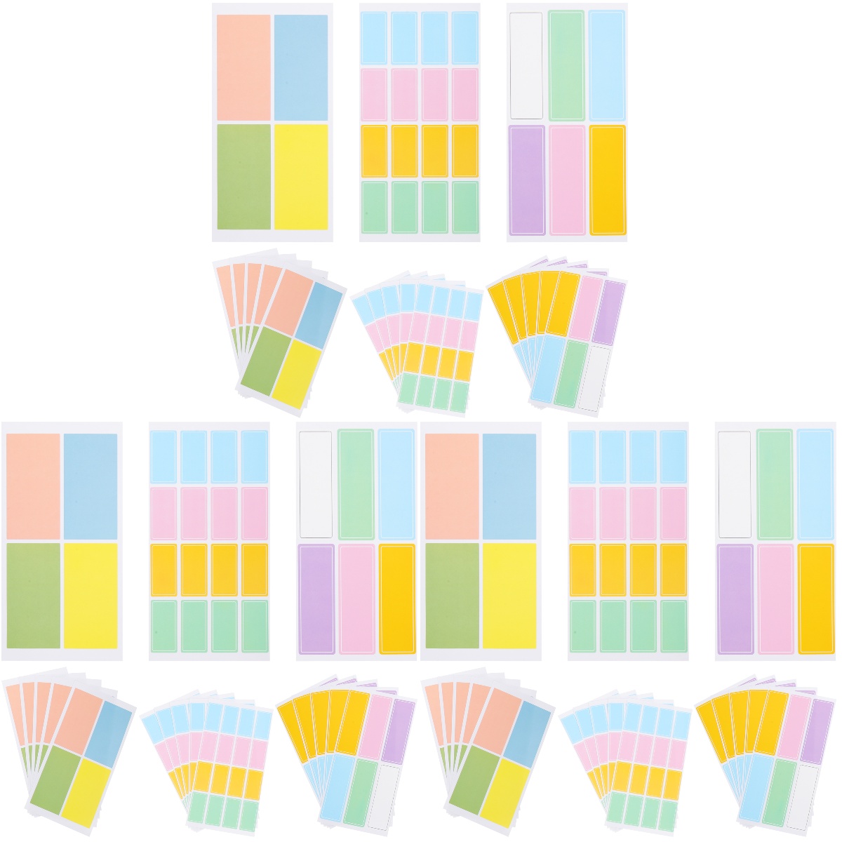 Sticky Notes 390 Pcs Locker Name Tags Blank Stickers Colorful Labels ...