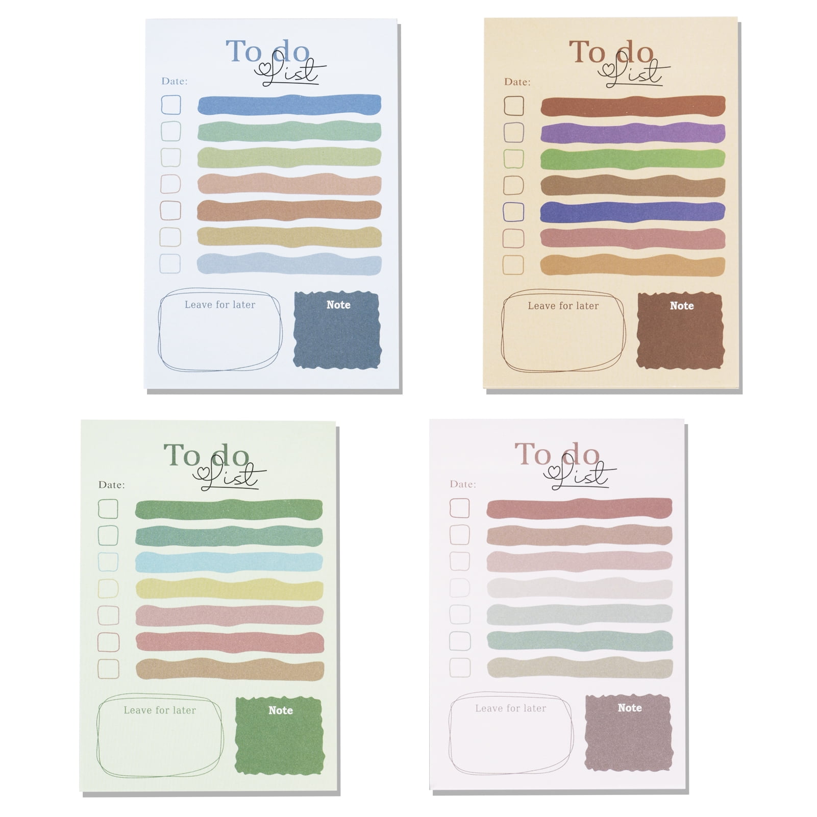 Sticky Notes, 4Pcs Colored Sticky Notes, Padded Sticky Notes, Self ...