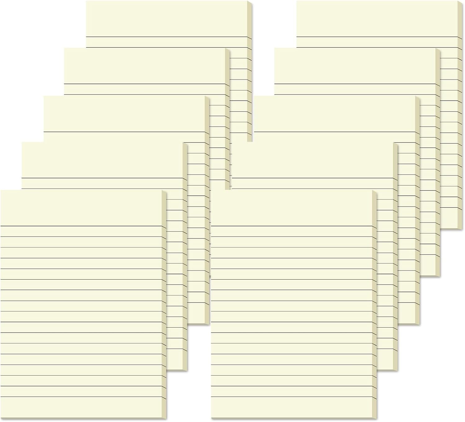 Sticky Notes 4x6 Inches 10 Pack Sticky Notes with Lines, 4x6 Sticky ...