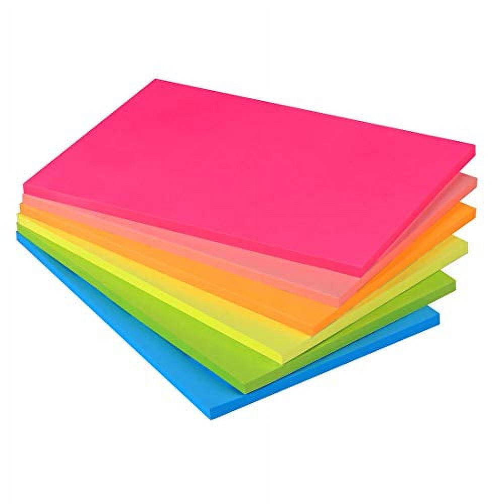 Sticky Notes 4x6 in Bright Stickies Colorful Super Sticking Power Memo ...