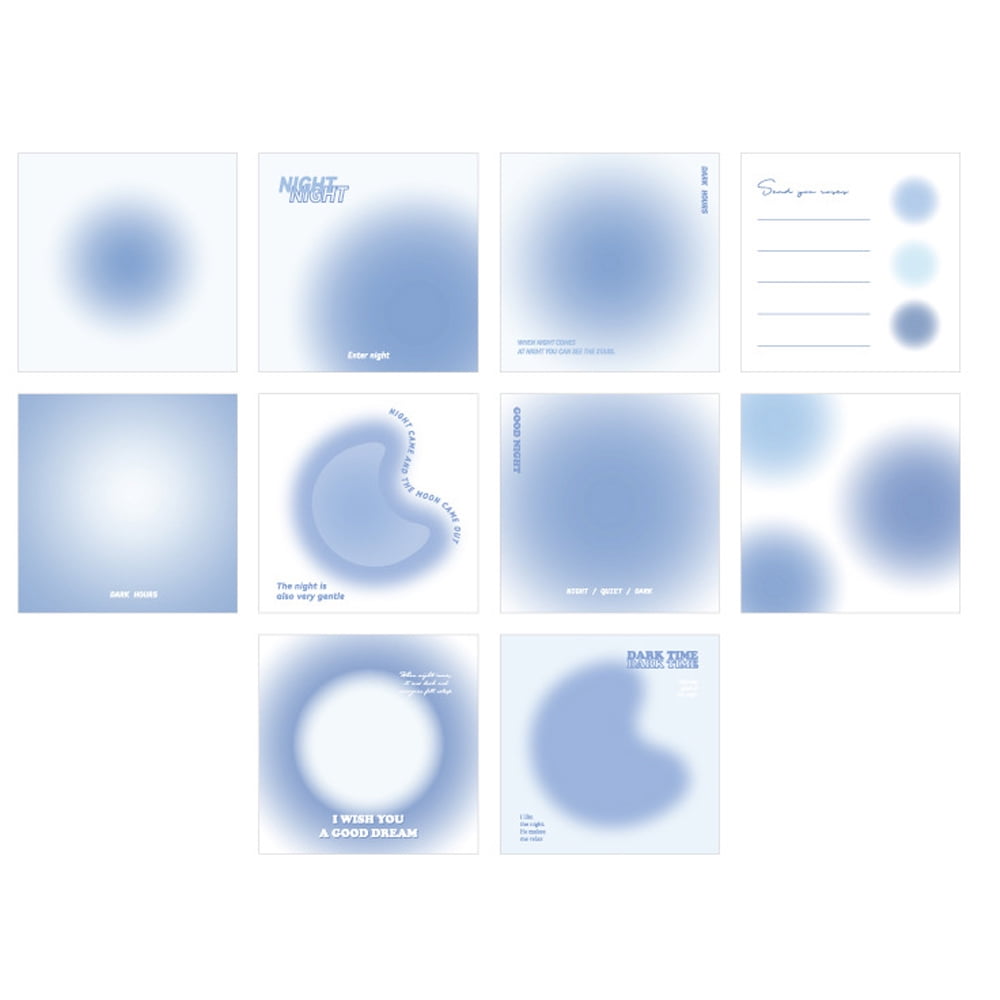 Sticky Notes 8x8 CM,Gradual halo dyeing Self-Stick Pads, to Post for ...