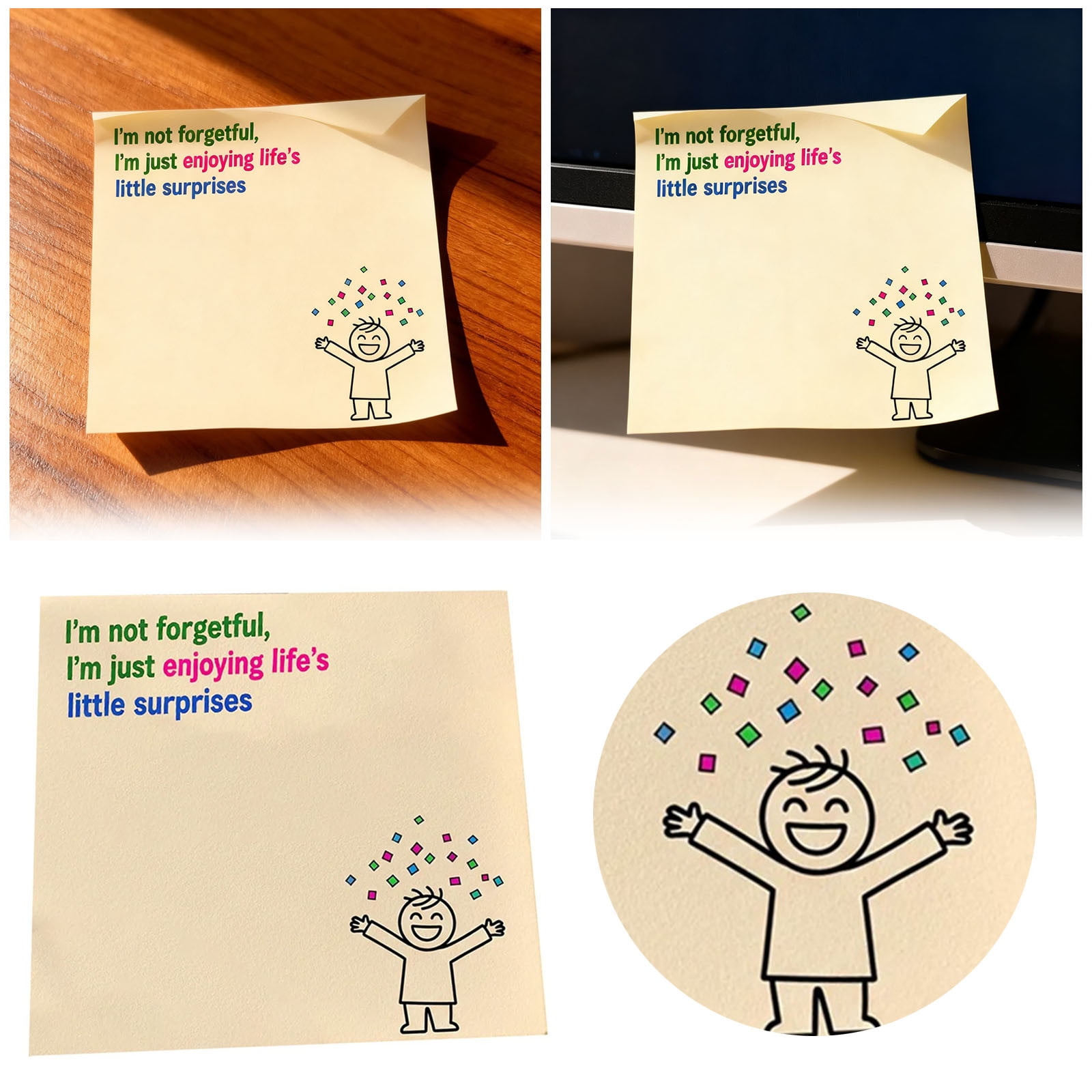 Sticky Notes Memory Aid Memo Pad 50 Notes Printed With Humorous Quotes ...