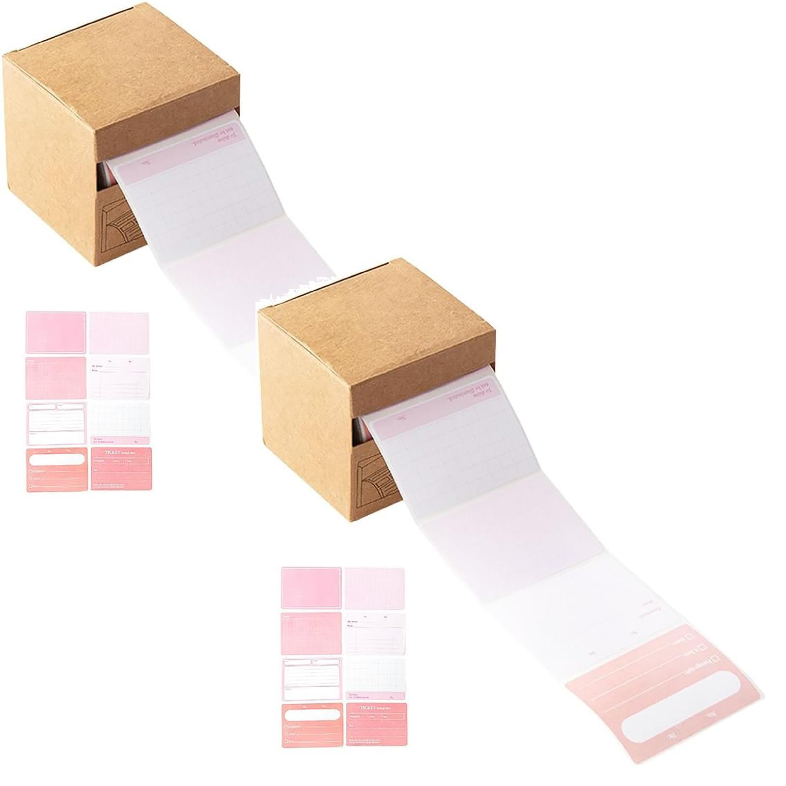 Sticky Notes Paper Roll Tape Pull Out Labels Stickers Boxes Drawing ...