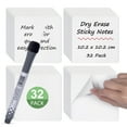 Sticky Notes, Reusable Dry Erase Labels, 32-Pack 4" X 4", Whiteboard ...
