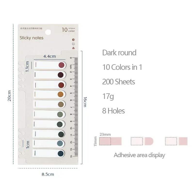 Sticky Notes Stationery Set 200 Sheets Stationery Posted for books it ...