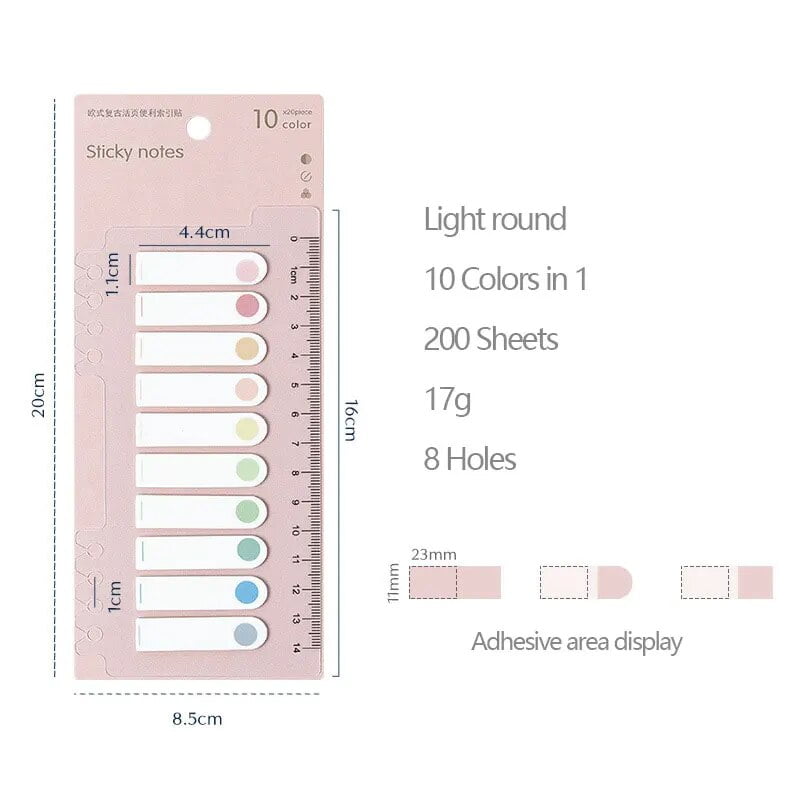 Sticky Notes Stationery Set 200 Sheets Stationery Posted for books it ...